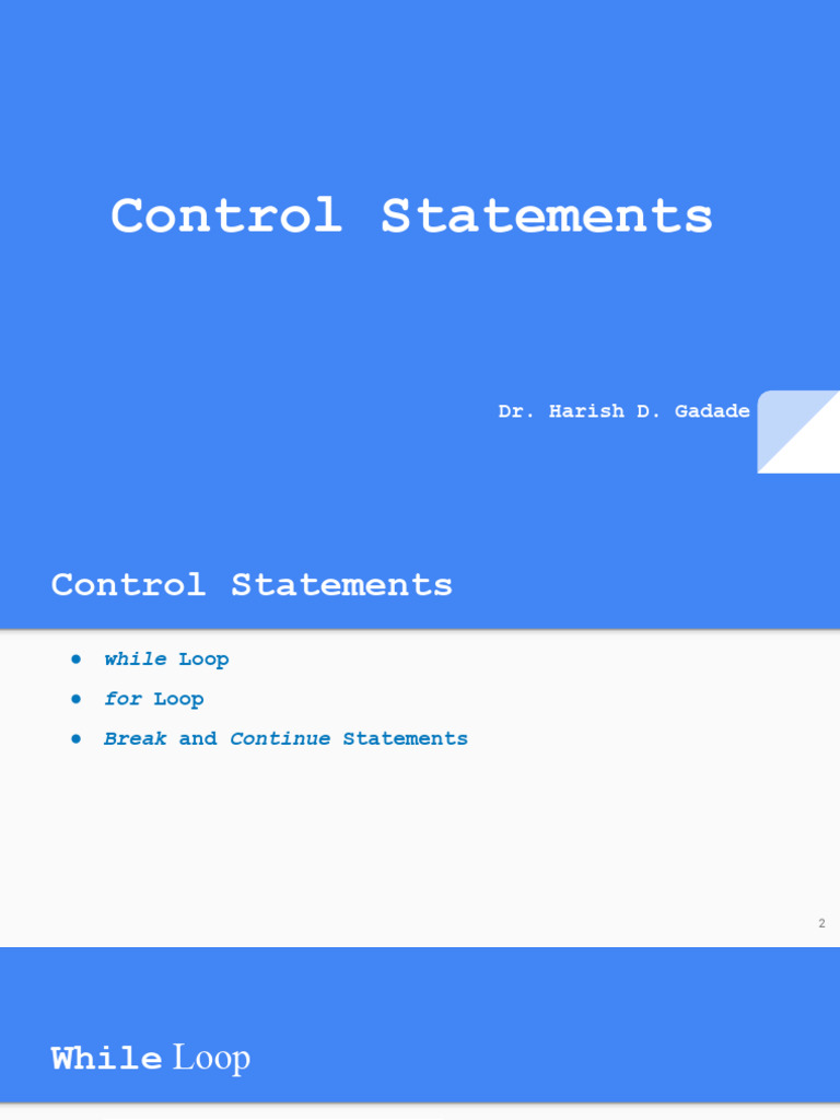 Lect-01 While For | PDF | Control Flow | Computer Programming