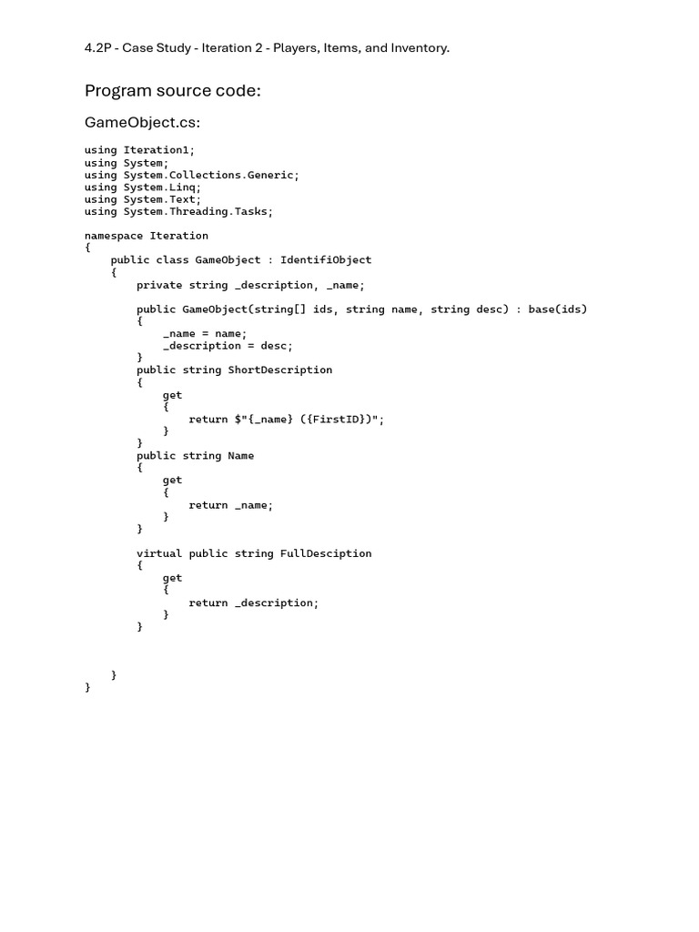 4.2P - Case Study - Iteration 2 | PDF | Language Integrated Query | Software Development