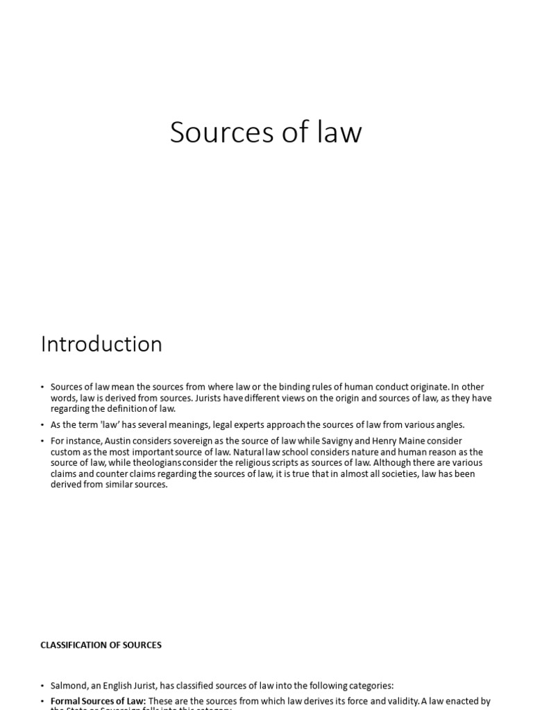 Understanding Sources of Law and Custom | PDF | Sources Of Law | Common Law