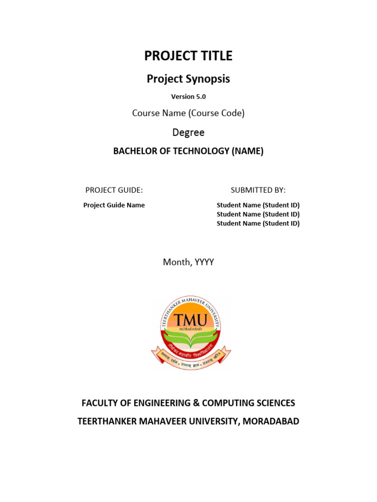Project Synopsis for B.Tech Degree | PDF