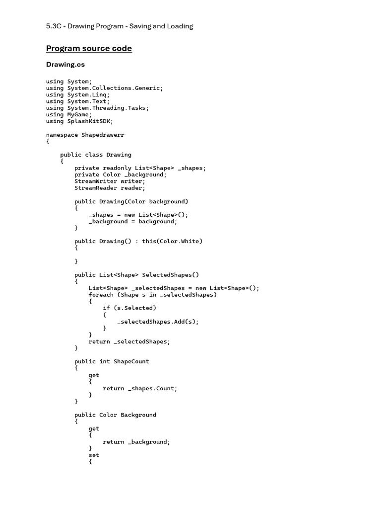 5.3C - Drawing Program - Saving and Loading | PDF | Programming Paradigms | Computer Science