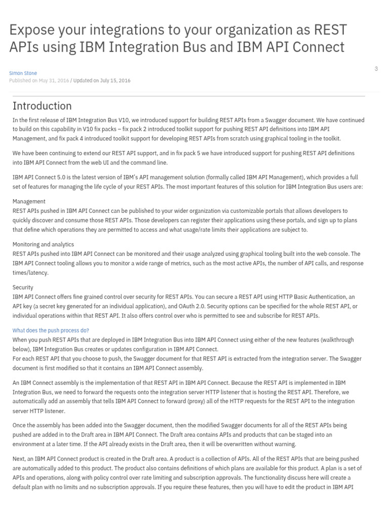 Expose Your Integrations To Your Organization As REST APIs Using IBM Integration Bus and IBM API ...