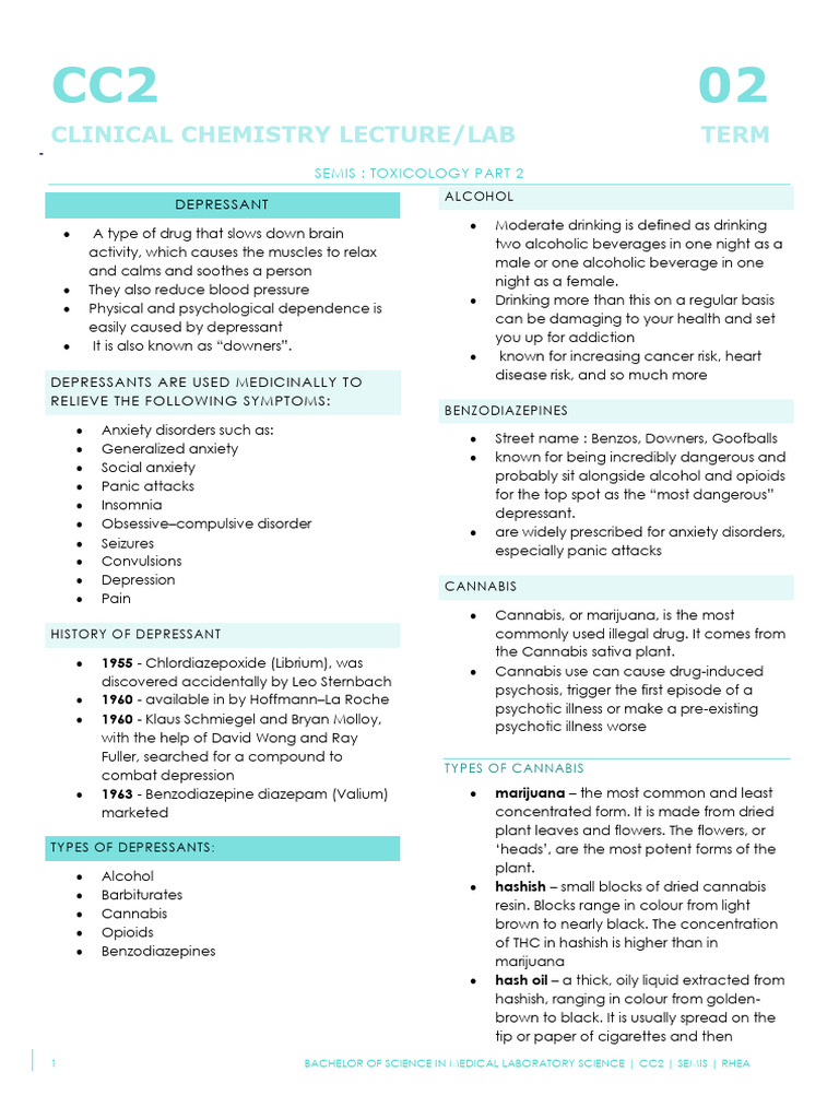 CC2 Toxicology Part 2 | PDF | Stimulant | Gas Chromatography