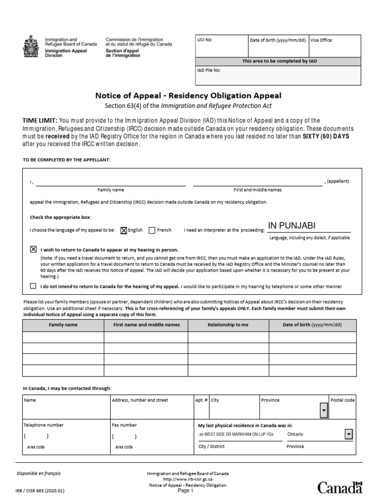 Notice of appeal | PDF | Immigration | Justice