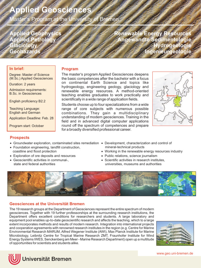 MSC Applied Geosciences (University of Bremen) | PDF
