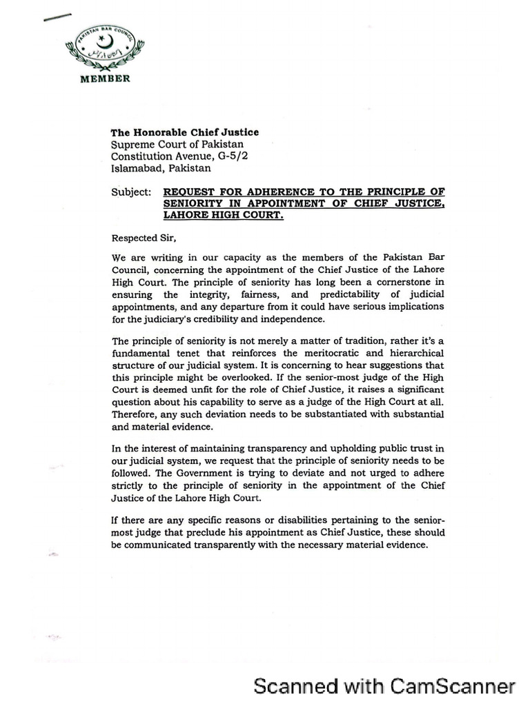 Letter From Bar Council | PDF