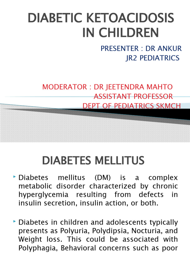 Diabetic Ketoacidosis in Children Final | PDF | Diabetes | Hyperglycemia