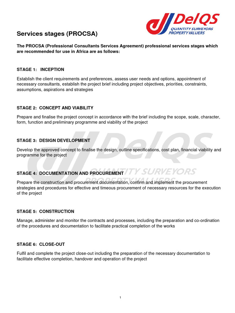 PROCSA services-stages | PDF