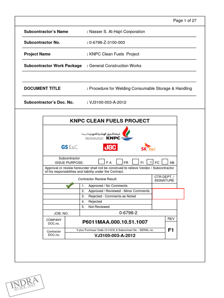 Consumable Storage and Handling | PDF | Welding | Construction