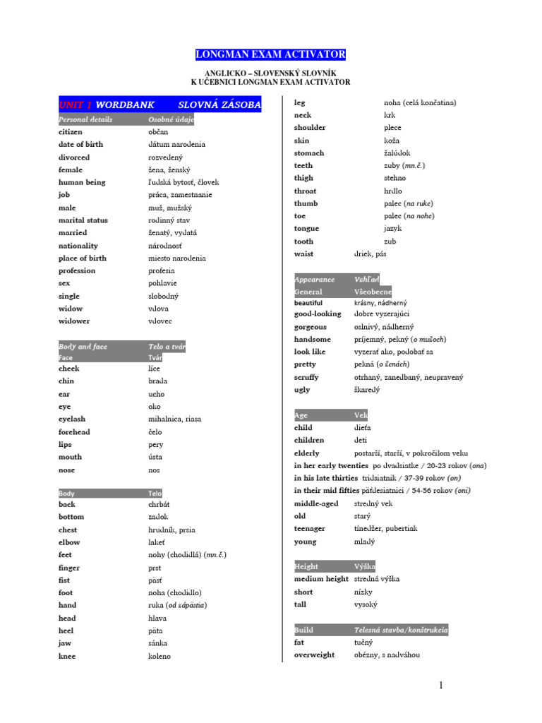 Longman Exam Activator Dictionary | PDF | Échecs | Ouverture (échecs)