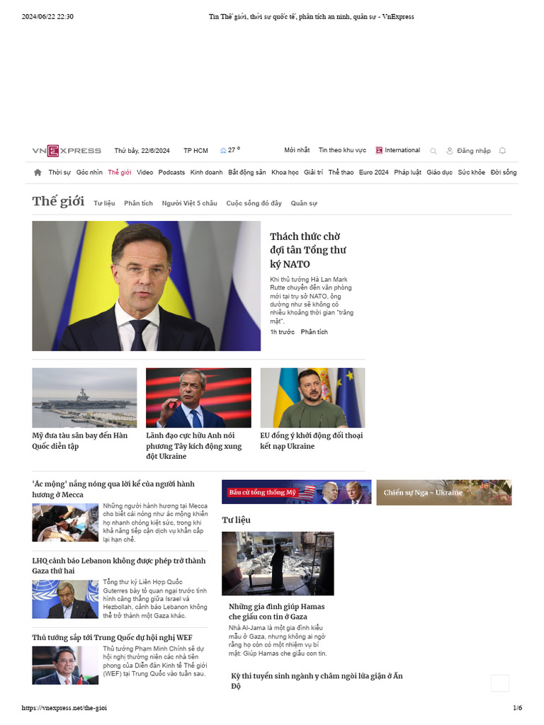 Thế giới: Thách thức chờ đợi tân Tổng thư Ký Nato | PDF