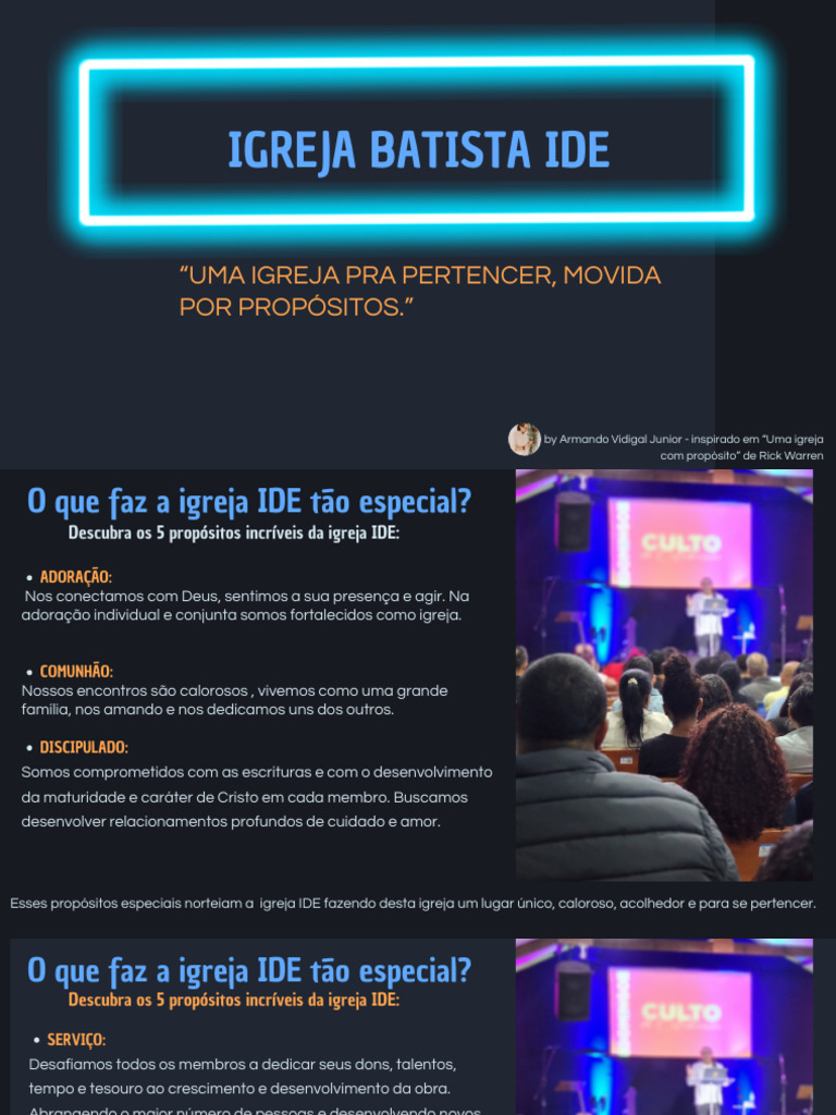 O Que Faz A Igreja IDE Tao Especial - PPTX - 20231128 - 180426 - 0000 | PDF | Igreja cristã ...