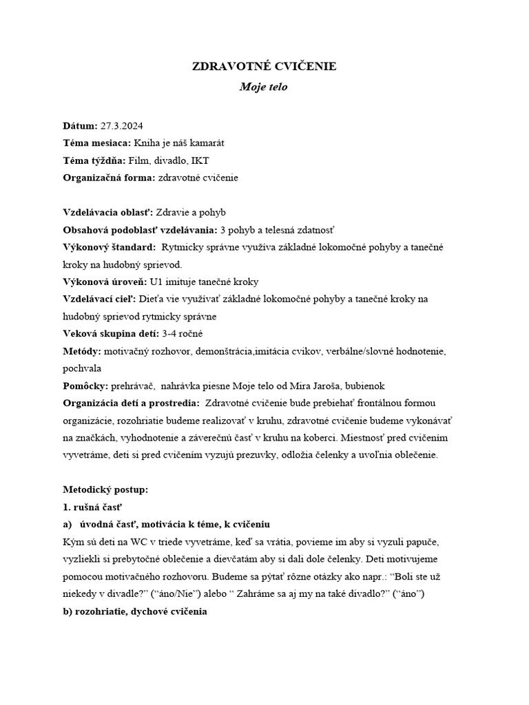 Zdravotne Cvicenia | PDF