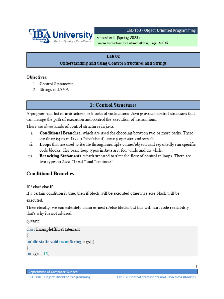 Lab-2 | Download Free PDF | Control Flow | String (Computer Science)