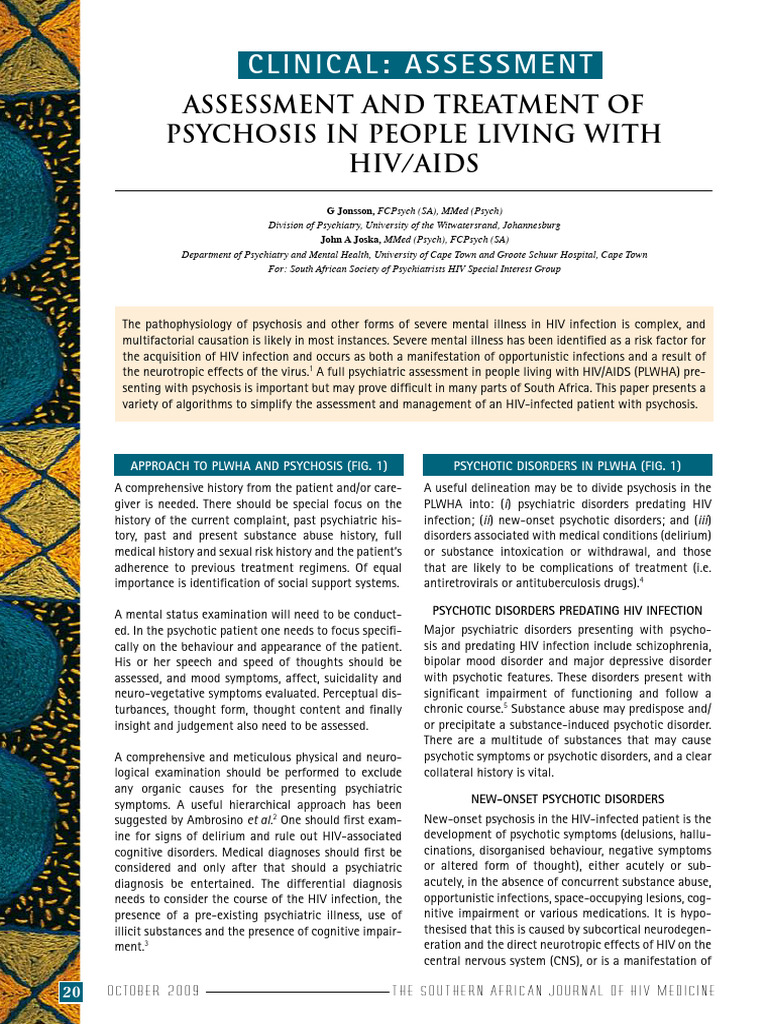 Assessment and Treatment of Psychosis InPLWA | PDF | Psychosis ...