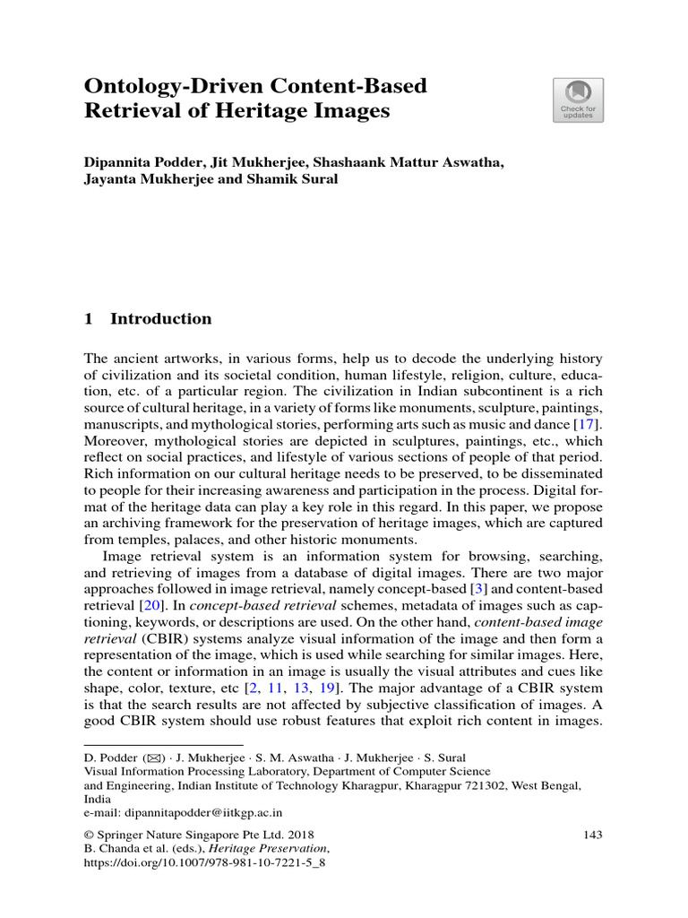 Ontology-Driven Content-Based Retrieval of Heritage Images | PDF | Cluster Analysis ...