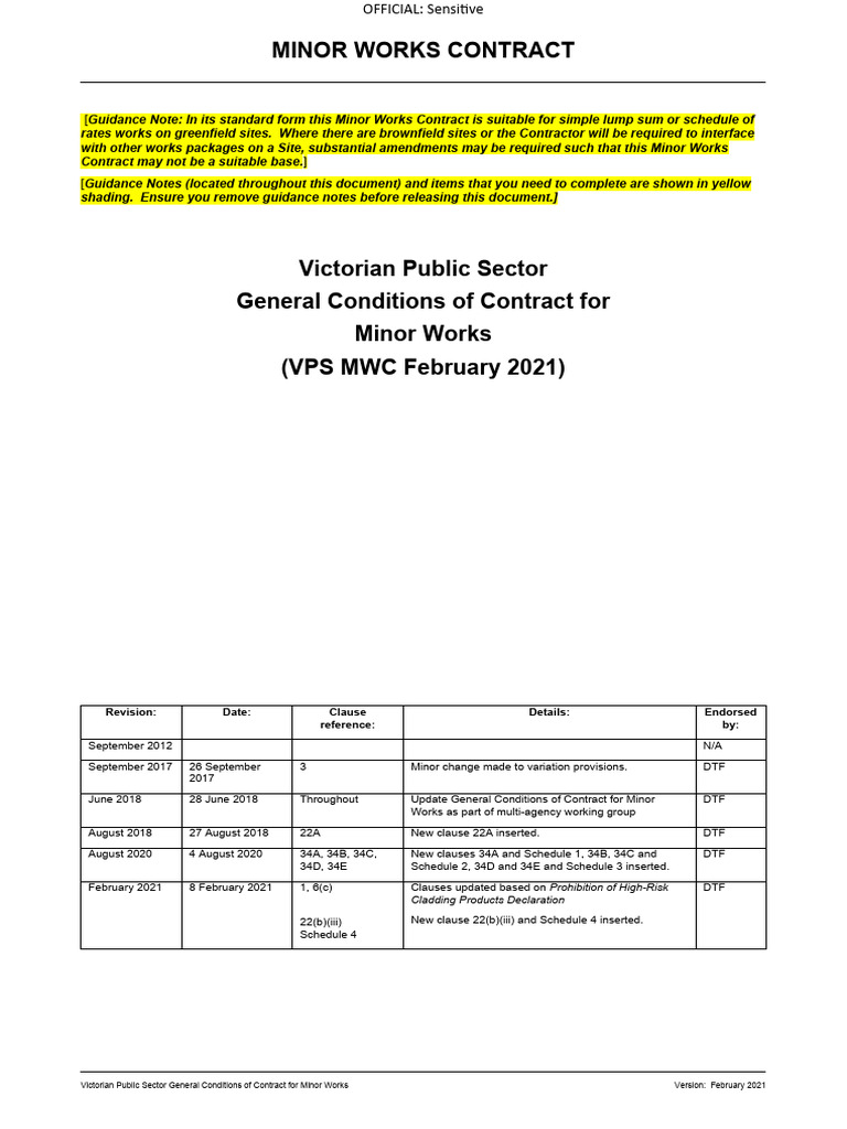 Minor Works Contract | PDF | Insurance | Indemnity