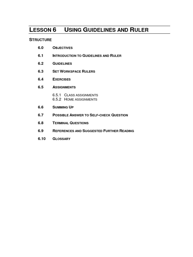 Unit 2 - Lesson 6 Using Guidelines and Ruler | Download Free PDF ...