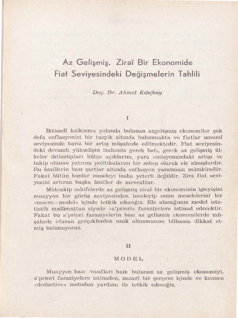 Az Geli - Mi - , Ziral Bir Ekonomide Fiat Seviyesindeki de - I ...