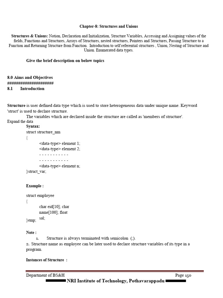 Unit 8 Download Free Pdf Pointer Computer Programming Integer Computer Science 