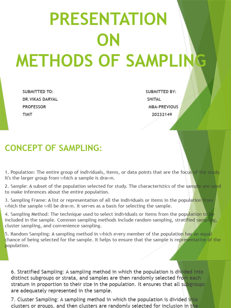 Methods of Sampling BRM | PDF | Sampling (Statistics) | Stratified Sampling