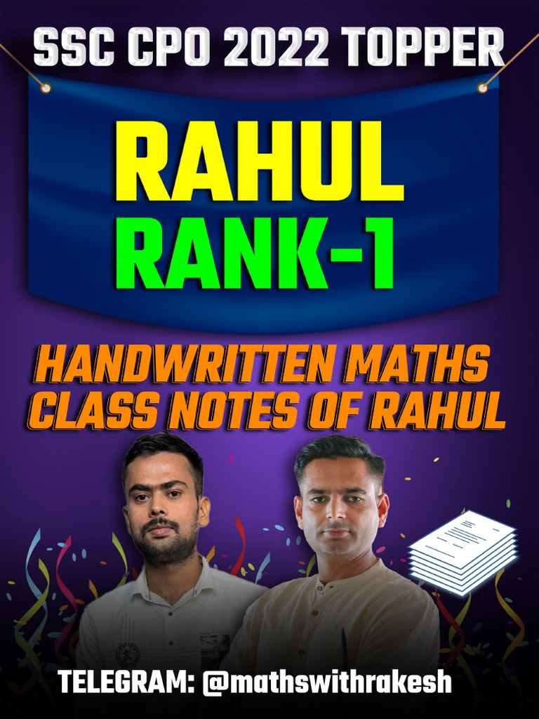 Maths Classnotes by CPO Rank-1 | PDF