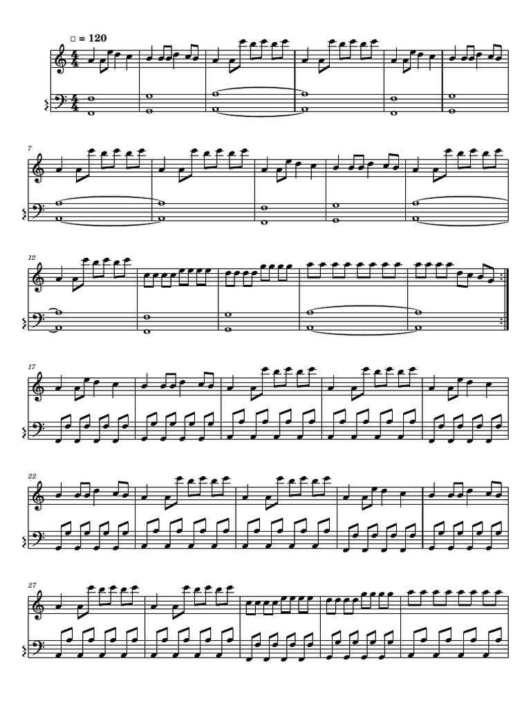 Coffin Dance Easy Piano | PDF