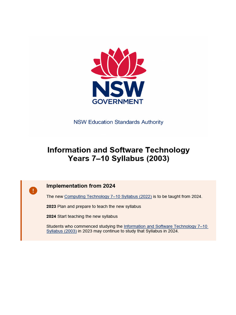 Information and Software Technology 7 10 Syllabus 2003 PDF | PDF | Computer Data Storage ...