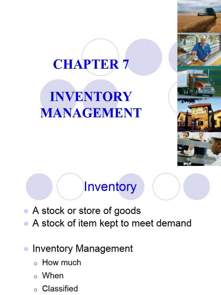 Chp7 Inventory Management | PDF | Inventory | Business Economics