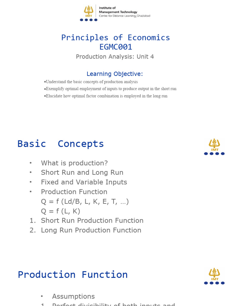 Unit 4 Production Analysis | PDF | Production Function | Business