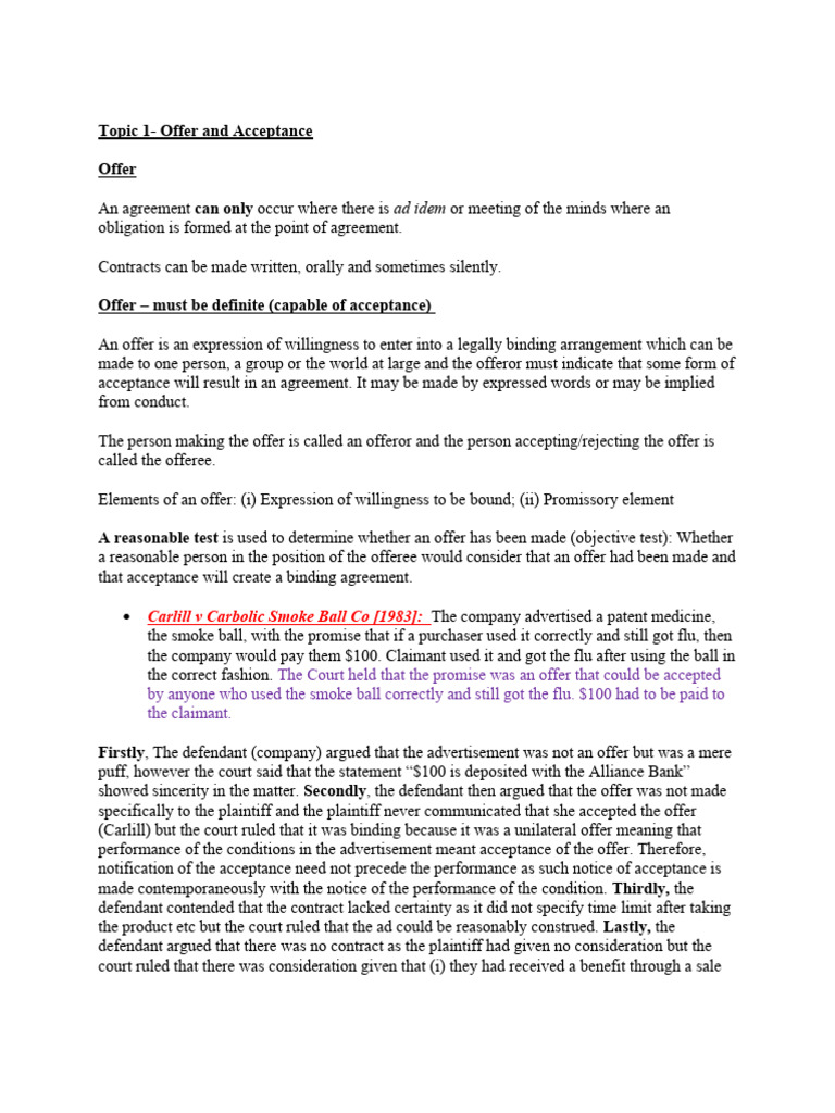 Offer & ACCEPTANCE | Download Free PDF | Offer And Acceptance | Auction