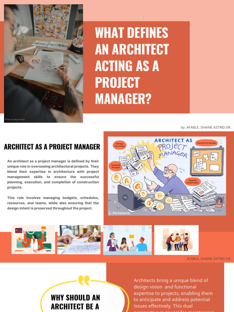Architect as Project Manager, Qualifications, Roles and ...