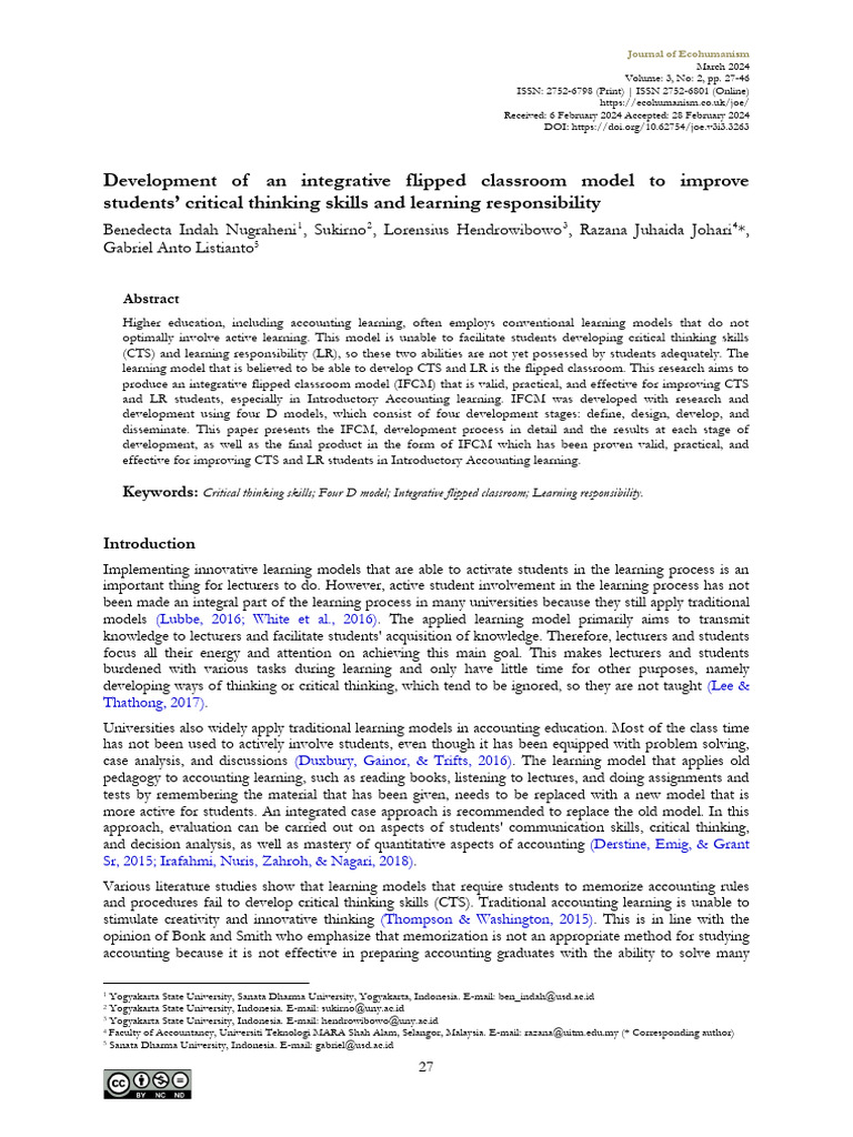 Development-of-an-integrative-flipped-classroom-model-to-improve-students-critical-thinking ...