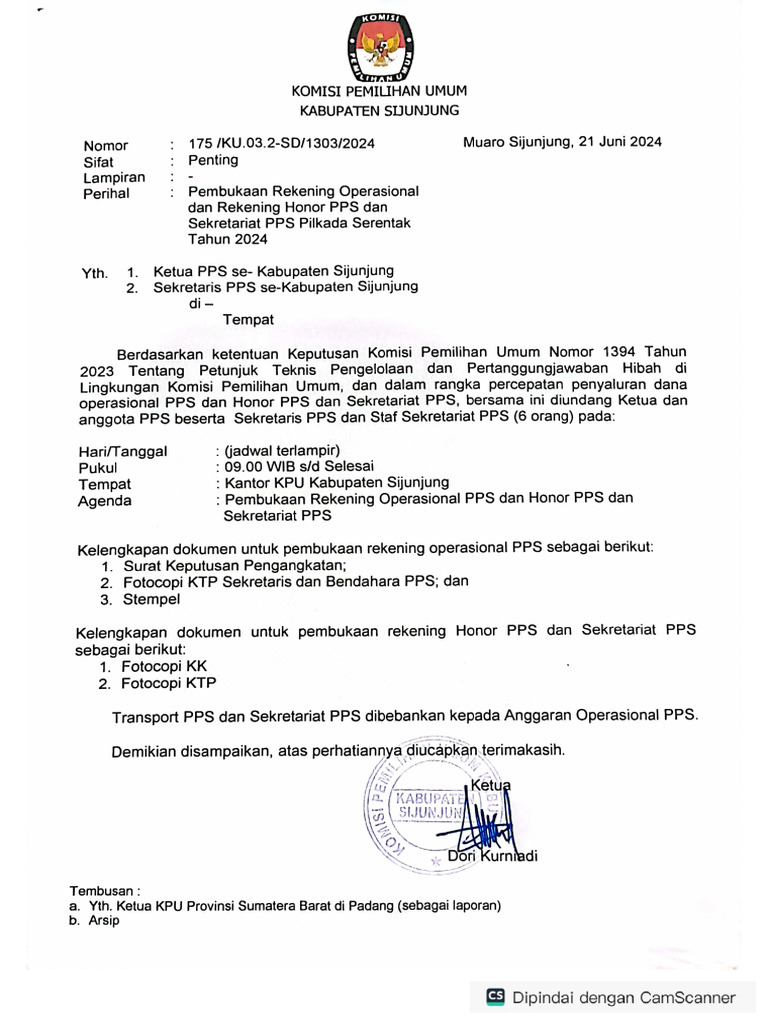 Surat Ke Pps Dan Sekretariat Pps | PDF