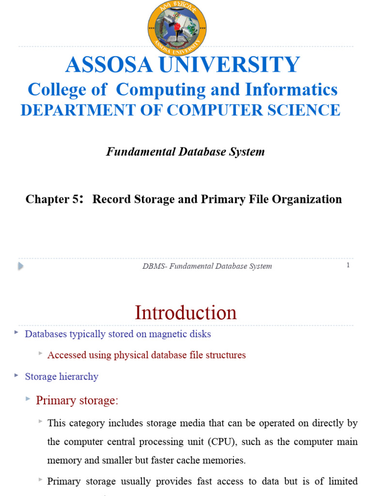 Chapter 5-Record Storage and Primary File Organization | PDF | Computer ...