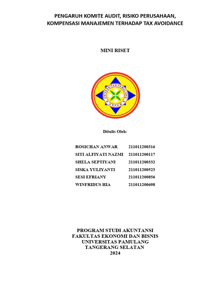 Mini Riset - Kelompok 6 | PDF | Pengelolaan Keuangan & Uang