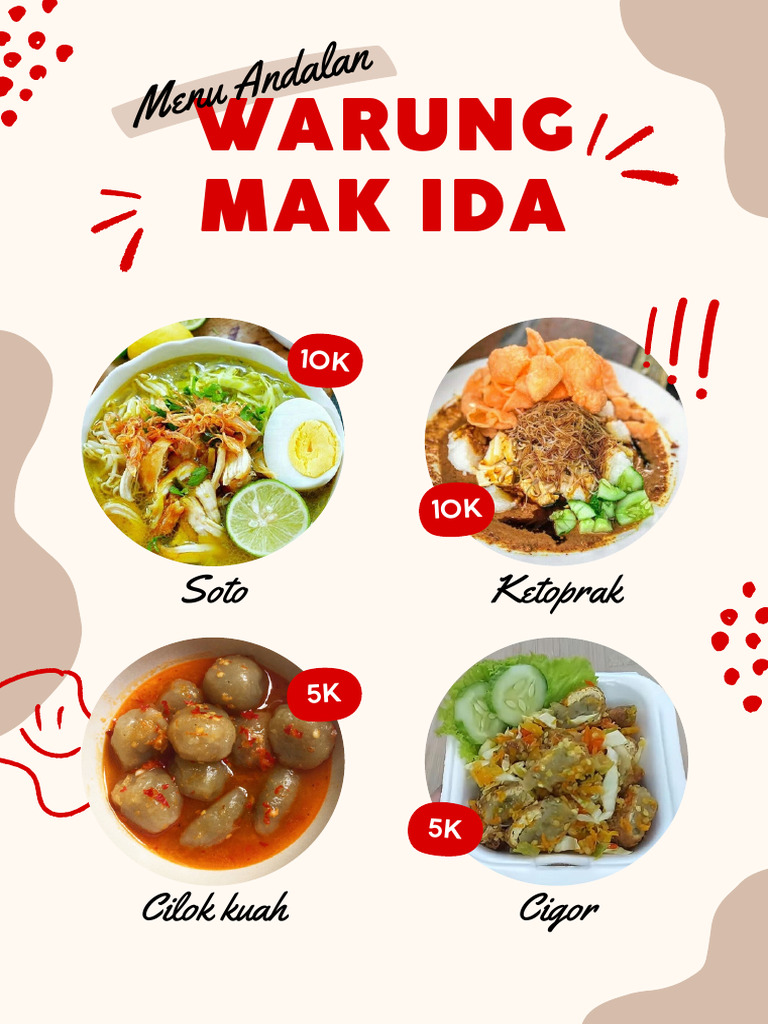 Menu Bakso Ceria Putih | PDF