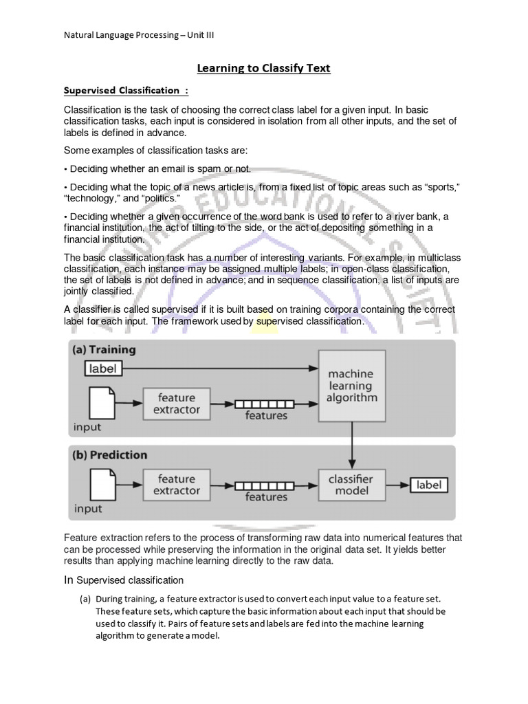 Natural Language Processing | PDF | Statistical Classification ...