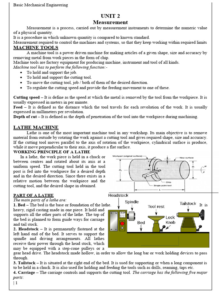 Unit 2 Production and Some Inst Part | PDF | Drill | Machining