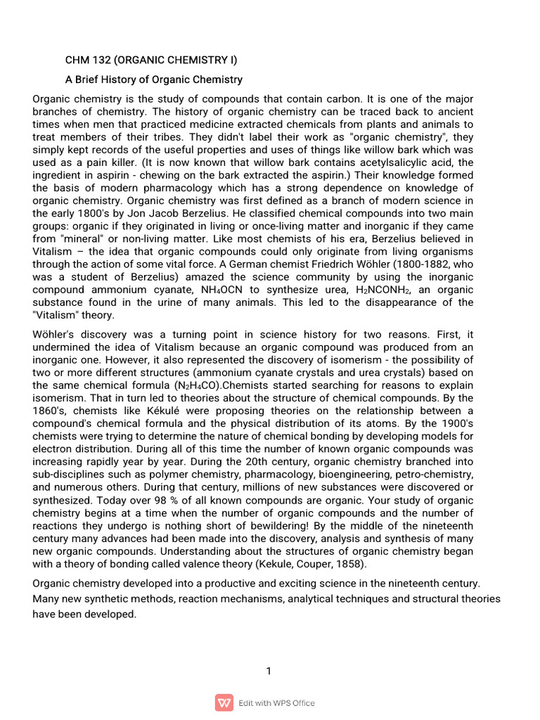 CHM 102 Lecture Note 1 | PDF