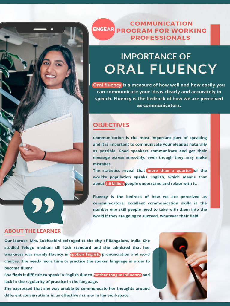 Importance of Oral Fluency | PDF | Fluency | English Language