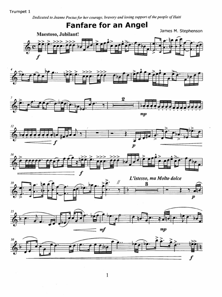 Fanfare For An Angel All Parts | PDF