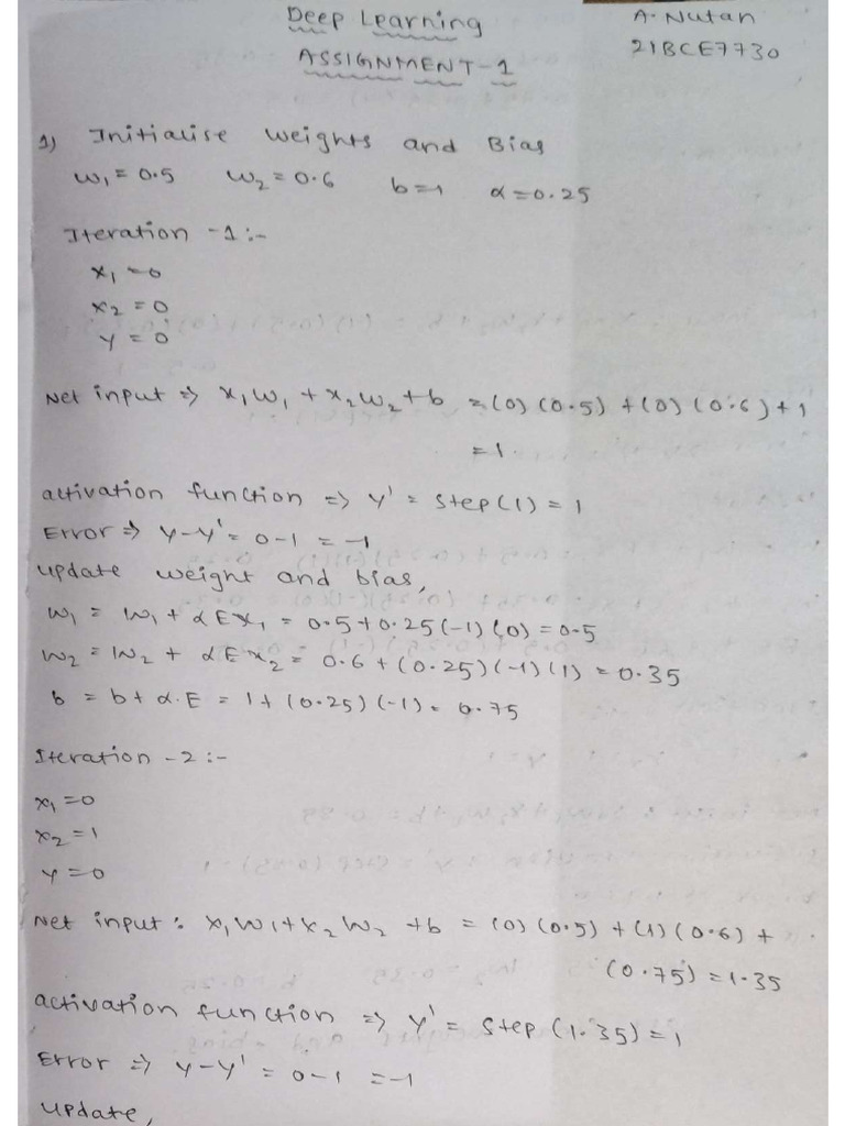 DEEP LEARNING NOTES - Btech | PDF