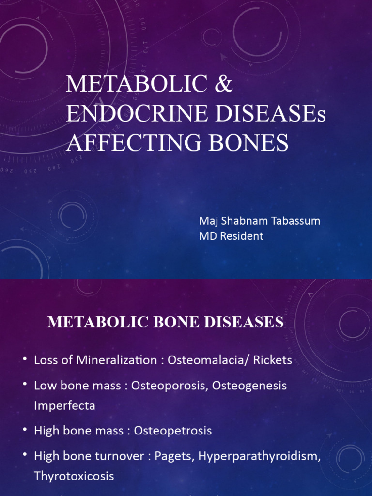 Metabolic and Endocrine Bone Diseases | PDF | Vitamin D | Bone