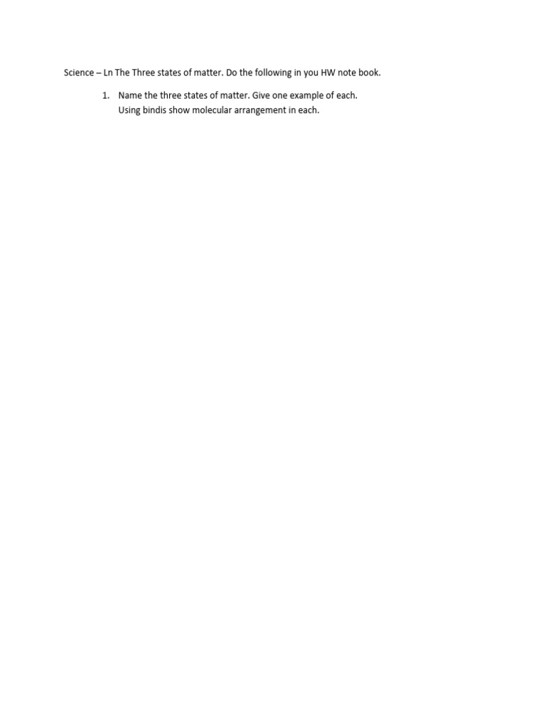 CBSE Class 4 Science Worksheet - States of Matter | PDF