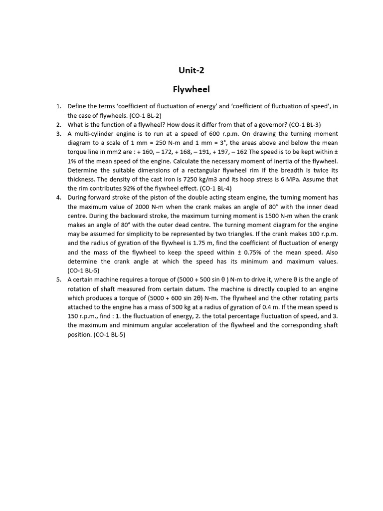 Assignment Unit 2 | PDF | Torque | Motion (Physics)