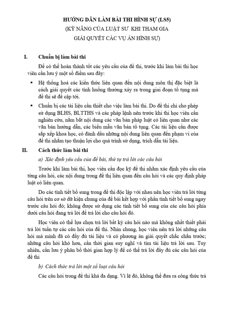 Cach Lam de Thi LS 5 | PDF