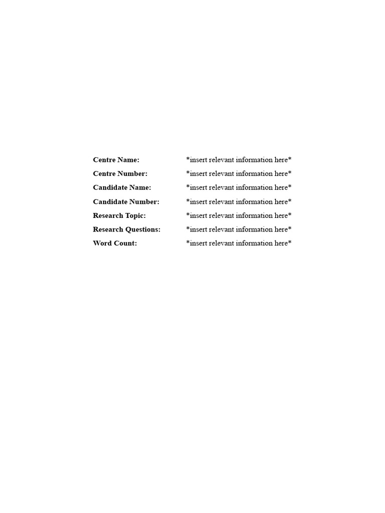 Global Perspectives Report Template | PDF | Expert | Information