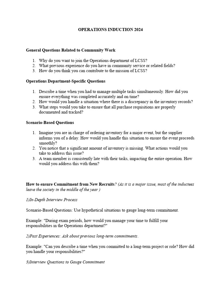 Operations Induction 2024 | PDF | Inventory | Reliability Engineering