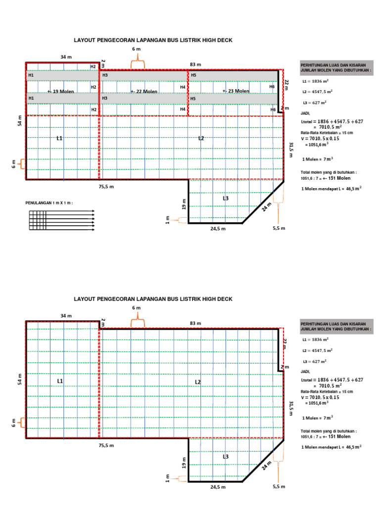 Layout Pengecoran High Deck Bus | PDF